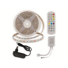 Optonica LED-Strip, RGB 4323, 12 V, 60 LEDs, EEK: G, 36 W, 2400 lm, mit Fernbedienung, 5 m, IP54