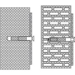 HEWI System 100 Befestigung BM18.4 Holzblocksteine, Holzlochziegel, Z-21.3-1830, für Stützklappgriffe