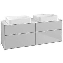 Villeroy & Boch Villeroy und Boch Finion Waschtischunterschrank G72100GJ 160x60,3x50,1cm, Glass White Matt, Light grey matt