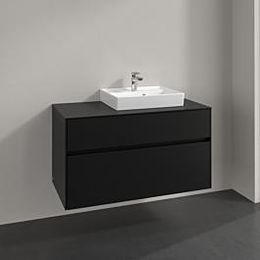 Villeroy & Boch Villeroy und Boch Collaro Waschtischunterschrank C01500VL 100x54,8x50cm, Waschtisch rechts, volcano black