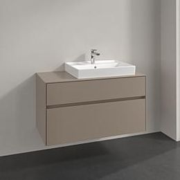 Villeroy & Boch Villeroy und Boch Collaro Waschtischunterschrank C01800VM 100x54,8x50cm, Waschtisch rechts, taupe