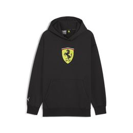 Hoodie Puma "Scuderia Ferrari Race Big Shield Herren" Gr. L, schwarz (black) Herren Sweatshirts