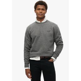 Sweatshirt Superdry "ESSENTIAL LOGO CREW SWEATSHIRT" Gr. M, carbon grey marl Herren Sweatshirts