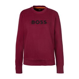 Sweatshirt BOSS Orange "C_Elaboss_6" Gr. L, rot (open red 648) Damen Sweatshirts mit Rundhalsausschnitt