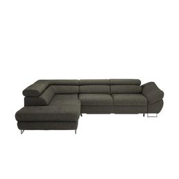 switch Ecksofa aus Flachgewebe Fabio ¦ grau ¦ Maße (cm): B: 280 H: 69