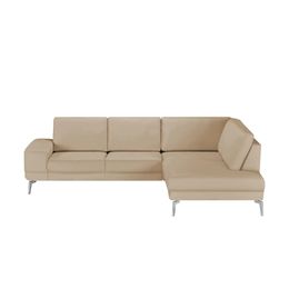 meinSofa Ecksofa aus Leder Dana ¦ braun ¦ Maße (cm): B: 269 H: 86 T: