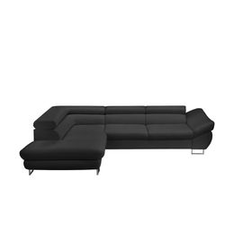 switch Ecksofa aus Kunstleder Fabio ¦ schwarz ¦ Maße (cm): B: 280 H: