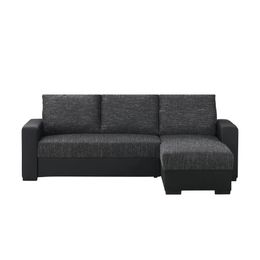 Höffner Ecksofa Navarra ¦ schwarz ¦ Maße (cm): B: 235 H: 89 T: 156