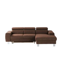 U.N.O uno Ecksofa Los Angeles ¦ braun ¦ Maße (cm): B: 244 H: 72 T: 166