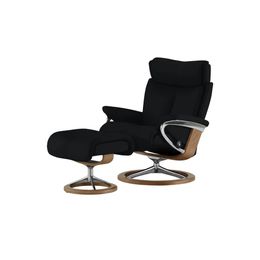 stressless Relaxsessel mit Hocker Leder Magic L ¦ schwarz ¦ Maße (cm)