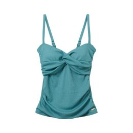 Tom Tailor Damen Tankini-Top, grün, Uni, Gr. 36C