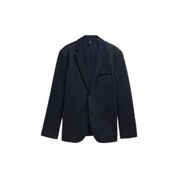 Tom Tailor Herren Sakko mit Piqué Struktur, blau, Uni, Gr. 54