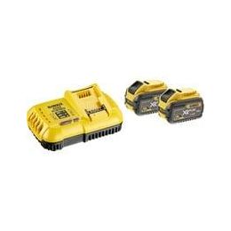 Dewalt Starter-Set Akku-Kit DCB118X2, 54Volt / 18Volt, Ladeger&auml;t gelb/schwarz, 2x Li-Ionen Akku 9,0Ah