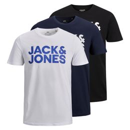 Jack & Jones JJECORP LOGO TEE O-NECK 3PK Herren T-Shirt