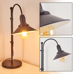 hofstein Nibyn Tischleuchte Beige, Dunkelbraun, 1-flammig