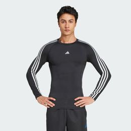 Adidas TECHFIT Compression Training 3-Streifen Longsleeve