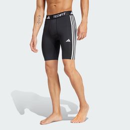 Adidas TECHFIT Compression Training 3-Streifen kurze Leggings