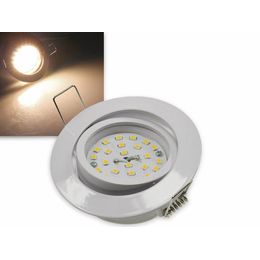 Chilitec LED-Einbauleuchte "Flat-32" EEK F, 5 W, 420 lm, 2900 K, wei&szlig;, dimmbar