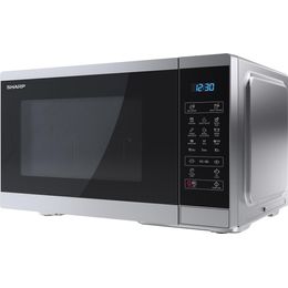 Sharp Mikrowelle YC-MG252AE-S, silber, mit Grill, 25 L, 11-Stufen, 900 W
