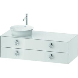 Duravit White Tulip, Waschtischunterbau wandhängend, Breite 1300 x Tiefe 550mm, mit 2 Schubkästen, mit Griff, WT4992L