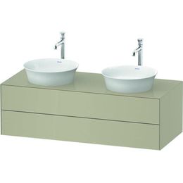 Duravit White Tulip, Waschtischunterbau wandhängend, Breite 1300 x Tiefe 550mm, mit 2 Schubkästen, mit Tip-on Technik, WT4988B