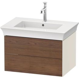 Duravit White Tulip, Waschtischunterbau wandhängend, Breite 684 x Tiefe 458mm, mit 2 Schubkästen, mit Tip-on Technik, WT43410