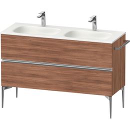 Duravit Sivida Waschtischunterbau, 2 Schubkästen, Griffleiste chrom, 1280x477x592mm, zu Sivida, SV4654010