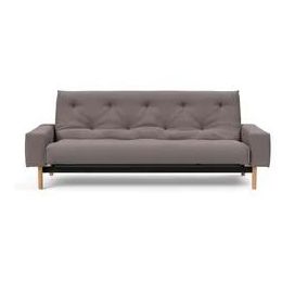 Schlafsofa INNOVATION LIVING TM "MIMER hochwertige Schlaffunktion, aktuelles Design und extra Komfort" Sofas Gr. T: 100 cm, Struktur grob MIXED DANCE, grau (grau 521, mixed dance) Taschenfederkernmatratze, Breite Liegefläche 140 cm