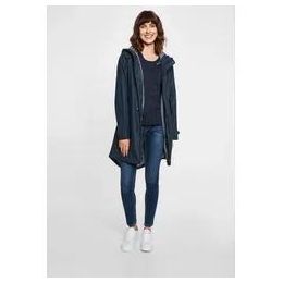 Regen- und Matschjacke Derbe "Traveby Friese" Gr. 38, blau (navy) Damen Jacken wasserabweisend, winddicht, Kapuze