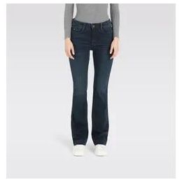 Bootcut-Jeans MAC "Dream-Boot" Gr. 36, Länge 34, blau (midnight blue wash34) Damen Jeans Gerade geschnitten mit leicht ausgestelltem Bein