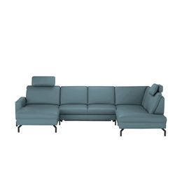 meinSofa Wohnlandschaft Grace ¦ blau ¦ Maße (cm): B: 332 T: 220