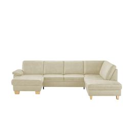 meinSofa Wohnlandschaft Kunstleder Samu ¦ creme ¦ Maße (cm): B: 316