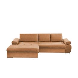 Smart Ecksofa Ibby ¦ orange ¦ Maße (cm): B: 294 H: 73 T: 173