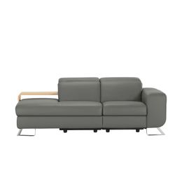 JOOP! Ledersofa 8151 ¦ grau ¦ Maße (cm): B: 211 H: 74 T: 111