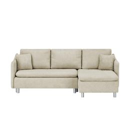 Smart Ecksofa ausziehbar Bonamie ¦ beige ¦ Maße (cm): B: 225 H: 87 T: