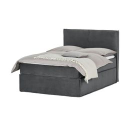 Boxi Boxspringbett 140 x 200 cm mit trendigem Keder Boxi Urban ¦ grau