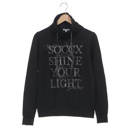 SOCCX Damen Sweatshirt, schwarz, Gr. 38