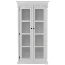 ebuy24 Provence Vitrinenschrank 2 Glastüren weiß.