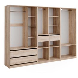 Kleiderschrank Elmo, Sonoma, 100 x 200 cm 3er Set VICCO