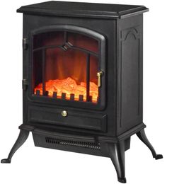 Elektrokamin Elektrischer Heizung Elektro Kamin Kaminofen Flammeneffekt 1000/2000W Überhitzungs-Schutz Schwarz 45 x 28 x 54 cm - HOMCOM