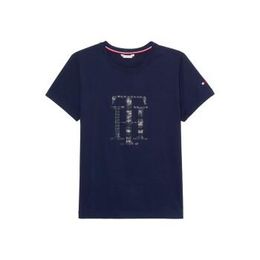 Tommy Hilfiger T-Shirt TH Strass blau L - INT