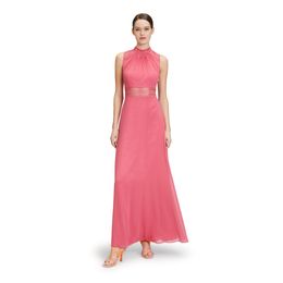 Abendkleid Vera Mont "Vera Mont rückenfrei" Gr. 44, Normalgrößen, rosa (hot rosè) Damen Kleider Aufgesteppte Bänder