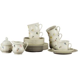 Kaffeeservice Seltmann Weiden "Geschirr-Set, Service Marieluise" Geschirr-Sets Gr. 20 tlg., beige (elfenbeinfarben) Made in Germany, 20 Teile, für 6 Personen