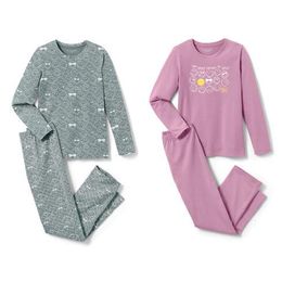 Tchibo 2 Kinder-Pyjamas »Smiley« - Violett - Kinder - Gr.: 158/164