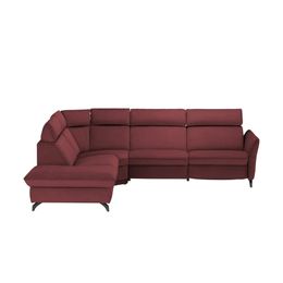 himolla Ecksofa 1926 ¦ rot ¦ Maße (cm): B: 245 H: 92 T: 278