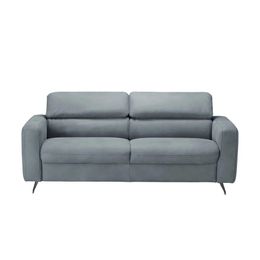 Hukla Ledersofa Carisma ¦ grau ¦ Maße (cm): B: 190 H: 82 T: 96