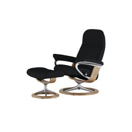 stressless Relaxsessel mit Hocker Leder Consul S ¦ schwarz ¦ Maße (cm