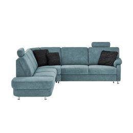 meinSofa Ecksofa Ole-S ¦ blau ¦ Maße (cm): B: 269 H: 91 T: 287