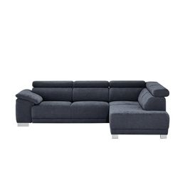 Höffner Ecksofa Chocolo ¦ blau ¦ Maße (cm): B: 270 H: 76 T: 205