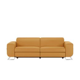 JOOP! Ledersofa 8151 ¦ gelb ¦ Maße (cm): B: 238 H: 74 T: 111